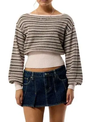 PACSUN Harley Off The Shoulder Sweater Pink