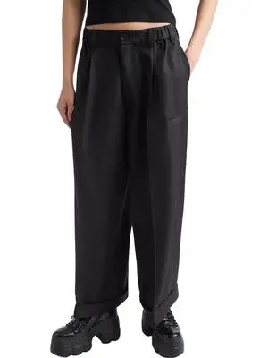 MELITTA BAUMEISTER Pointy Tailored Twill Wide Leg Pants - Black