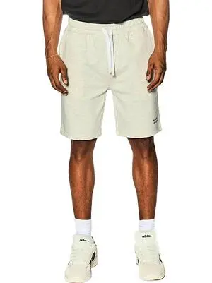 VOUSETI The 00:00 Essentials Fleece Track Shorts - White Marl