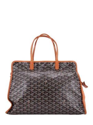 Goyard Hardy Pet Carrier Coated Canvas Pm - Brown