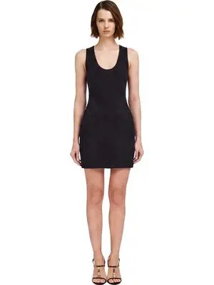 FERRAGAMO Suede Mini Dress - Black