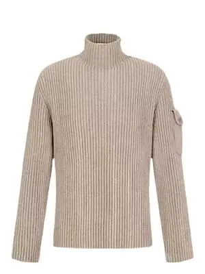 AMOMENTO Ribbed Velvet-knit Sweater Neutrals