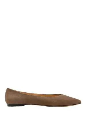 HOUSE OF BALLERINAS Michelle Suede Ballet Flats - Brown