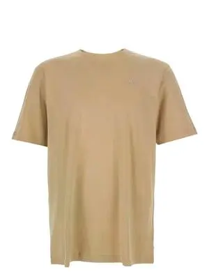DIESEL® Logo-plaque Cotton T-shirt - Neutrals