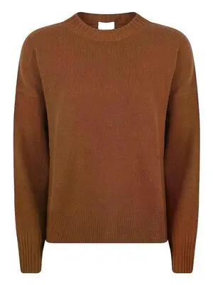 ALLUDE Fine-knit Cashmere Sweater - Brown