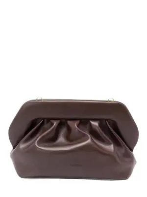 THEMOIRE Bios Ruched Clutch Bag Brown
