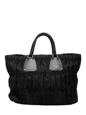 Prada 2013-2026 Tessuto Gaufre Tote Bag - Black