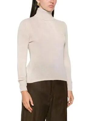 Eleventy Roll-neck Cashmere Sweater - Neutrals