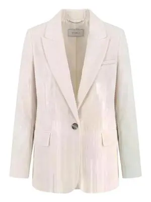 Peserico Corduroy Single-breasted Blazer Neutrals