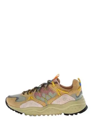 FLOWER MOUNTAIN Yamabushi Panelled Sneakers Brown