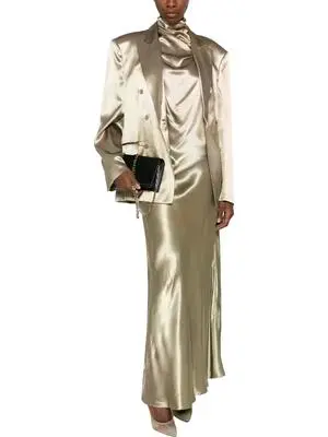 Erika Cavallini Draped High-neck Top - Neutrals