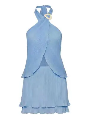 BAOBAB Lira Pleated Layered Mini Skirt Blue