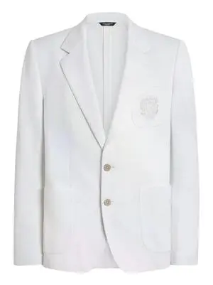 Dolce & Gabbana Portofino Single-breasted Jersey Jacket - White