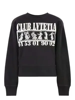 Vaquera Padded-shoulder Printed Sweater - Black