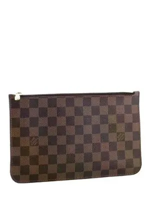 LOUIS VUITTON Neverfull Pochette Damier Large Pouch - Brown