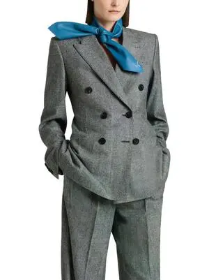 Givenchy Double-breasted Checked Jacket In Flannel - Grey