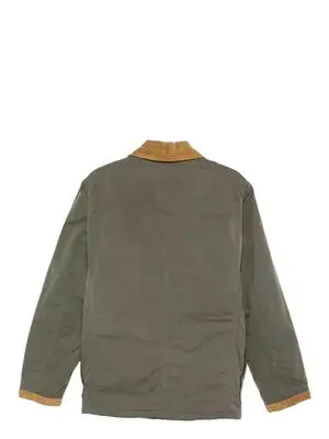 FAY Corduroy-collar Lobster-clasp Jacket - Green