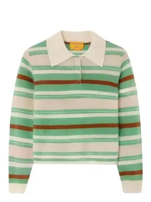 GUEST IN RESIDENCE Striped Polo-collar Sweater