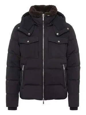 MOORER Hooded Padded Jacket - Blue