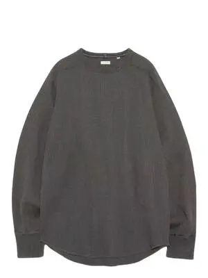 Nanamica Waffle-knit Crew-neck Sweater - Grey