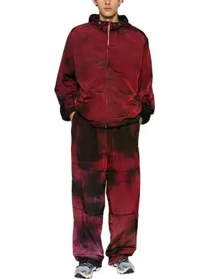 Aries Tie-dye Hooded Jacket - Red