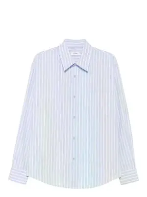 Sandro Striped Oversized Shirt - Blue