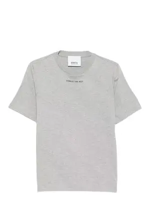 Erika Cavallini Slogan-print Jersey T-shirt - Grey