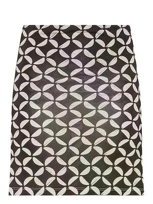 NIU Geometric-print Skirt - Black