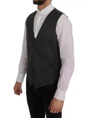 Dolce & Gabbana Pinstripe-pattern Waistcoat - Grey