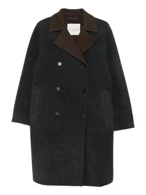 Max Mara Double-breasted Notched-lapels Coat - Grey