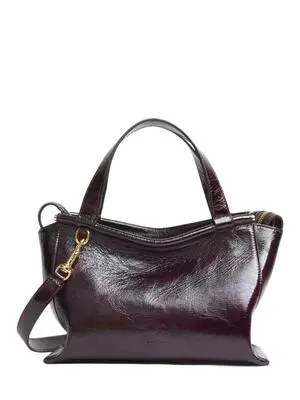 WANDLER Ida Patent Leather Tote Bag - Red