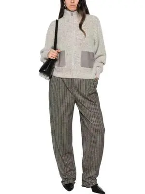 Fabiana Filippi Zip-up Patch-pocket Cardigan - Grey