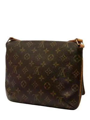 LOUIS VUITTON 2003 Monogram Musette Tango Long Strap Crossbody Bag - Brown
