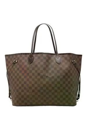 LOUIS VUITTON 2010 Damier Ebene Neverfull Gm Tote Bag - Brown