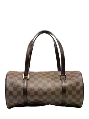 LOUIS VUITTON 2003 Damier Ebene Papillon 30 Handbag - Brown