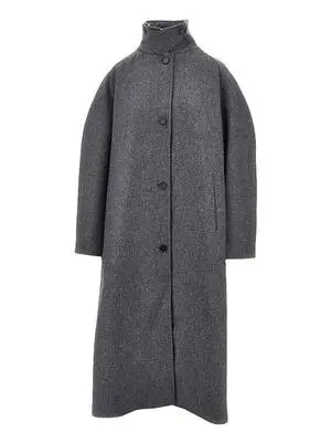 JIL SANDER Double Wool Oversized Coat