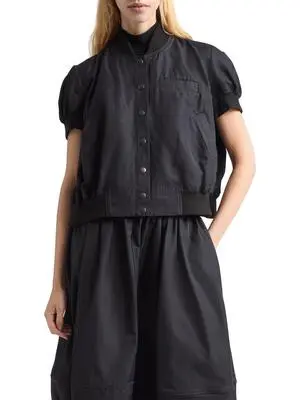 MELITTA BAUMEISTER Snap Bomber Shirt - Black