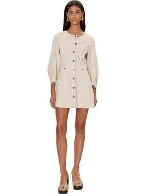 Rebecca Taylor Remi Garment Dyed Dress - Ecru