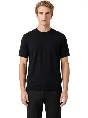 MODENAIRE Short Sleeve Knit Crewneck Sweater Tee