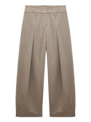 Koton High Rise Barrel Pants With Pleated - Anthracite