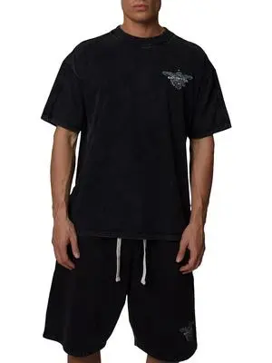 GOOD FOR NOTHING Oversized Fit Eagle T-shirt - Black