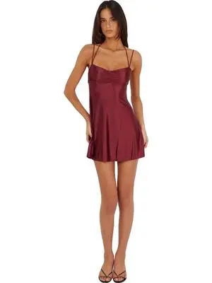 SASHA THERESE Georgette Mini Dress - Red