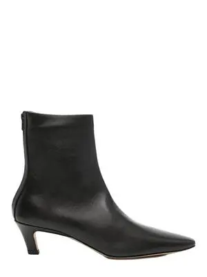 TOTEME Leather Heel Ankle Boots - Multicolor