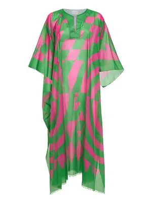 Dries Van Noten Printed Cotton Long Kaftan - Multicolor