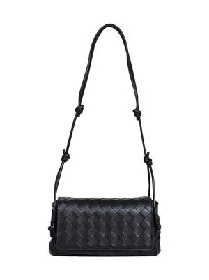 Bottega Veneta Black Notturno Crossbody Bag - Multicolor