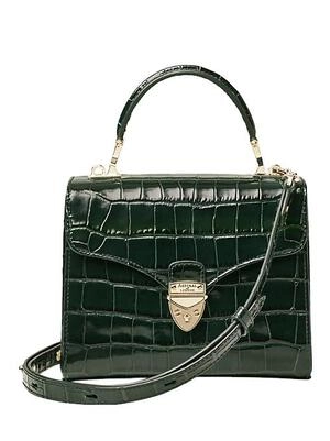ASPINAL OF LONDON Mayfair Midi Leather Top-handle Bag - Evergreen
