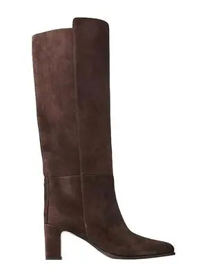 JIMMY CHOO Caly 65 Suede Knee-high Boots - Chocolate