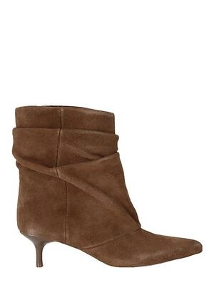 Steve Madden Flux Suede Heeled Ankle Boots - Mid Brown