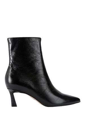 Steve Madden Lulah Leather Heeled Ankle Boots - Black