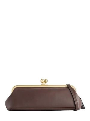 COACH Kisslock Frame 30 Leather Handbag - Maple